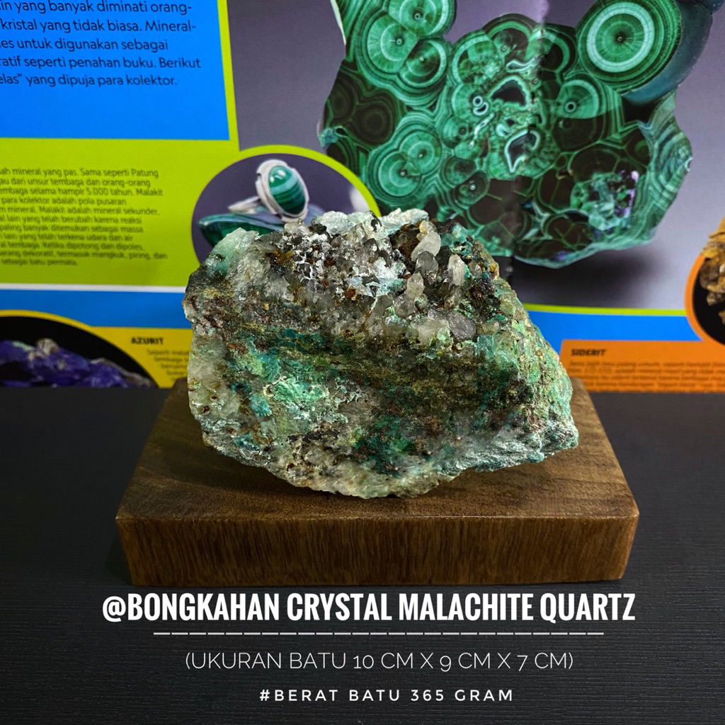 Jual Batu Crystal Malachite Quartz Natural L39 atau Batu Kristal ...