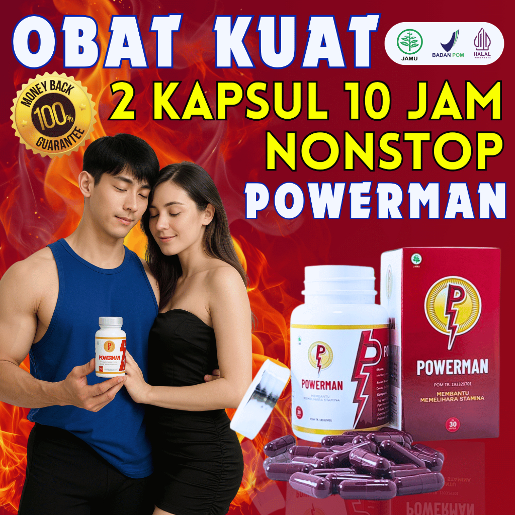 Jual POWERMAN Obat Kuat Pria Herbal Tahan Lama Tanpa Efek Samping Original Aman BPOM Stamina ...