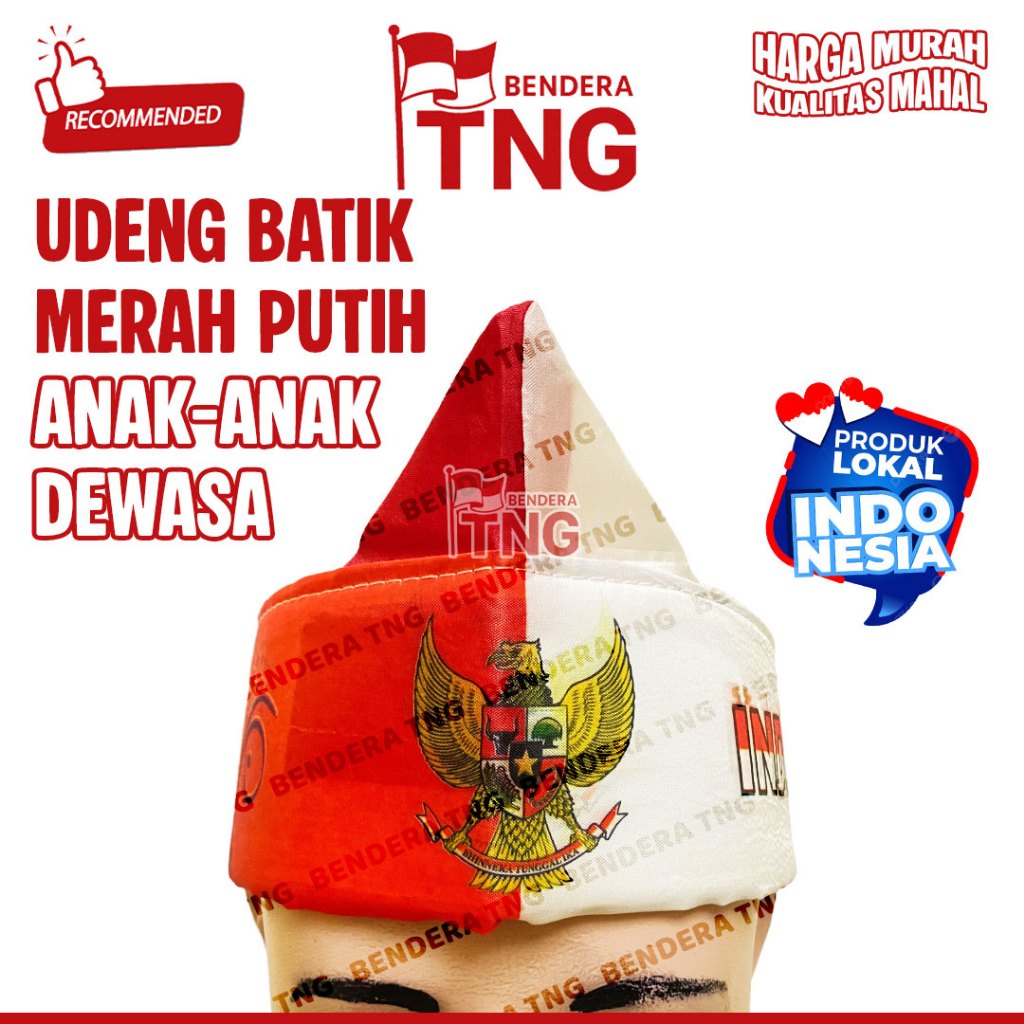 Jual BENDERA TNG Udeng Merah Putih / Ikat Kepala Udeng Indonesia ...