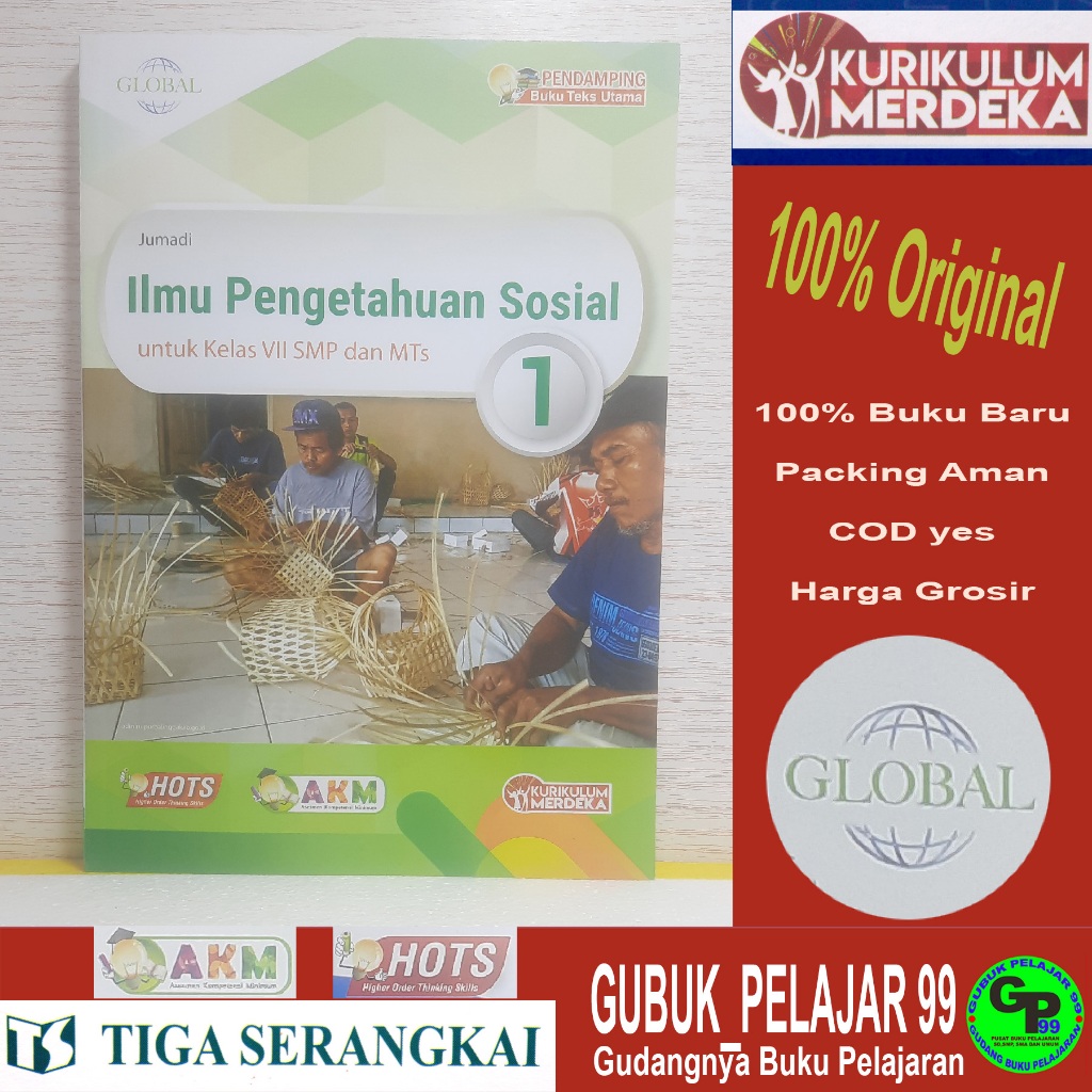 Jual Ilmu Pengetahuan Sosial ( IPS ) Kelas 7 SMP Kurikulum Merdeka PT Tiga Serangkai (GLOBAL) CP ...