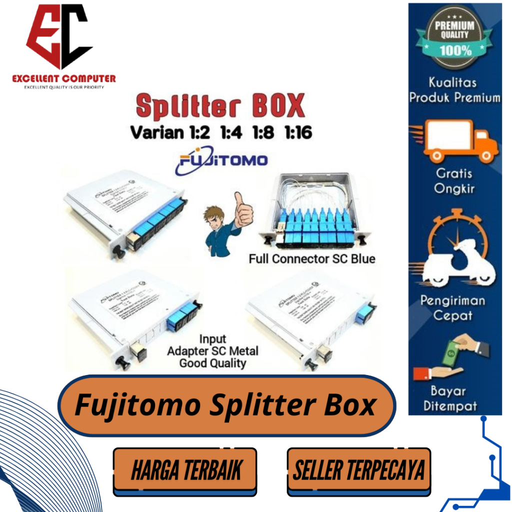 Jual Passive Splitter Box FUJITOMO SC/UPC - Input Metal [ Top Quality ...