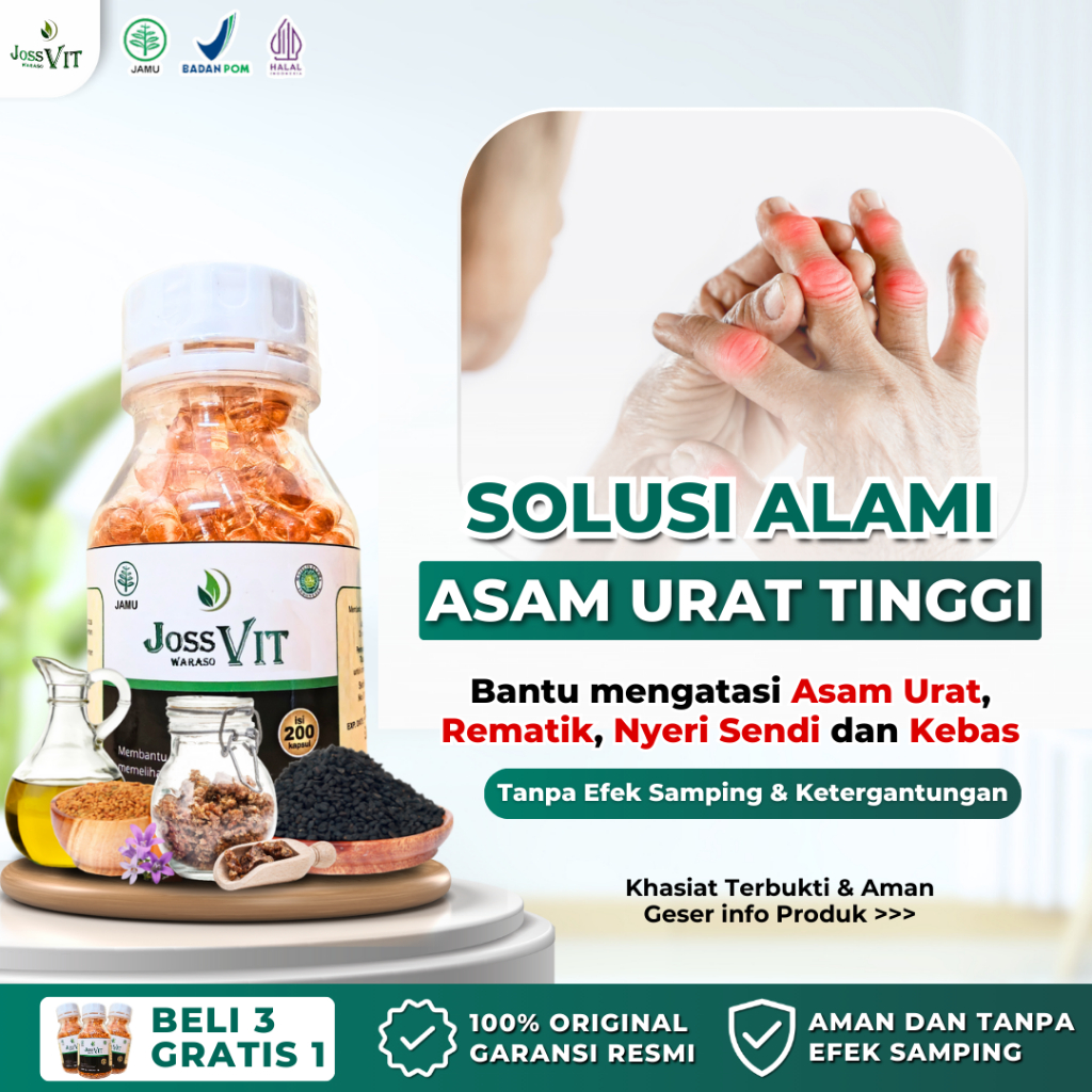 Jual Joss Vit - Obat Asam Urat Kolesterol Rematik Nyeri Sendi dan ...