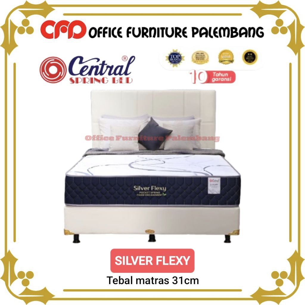 Jual springbed central SILVER FLEXY matras kasur spring bed furniture | Shopee Indonesia