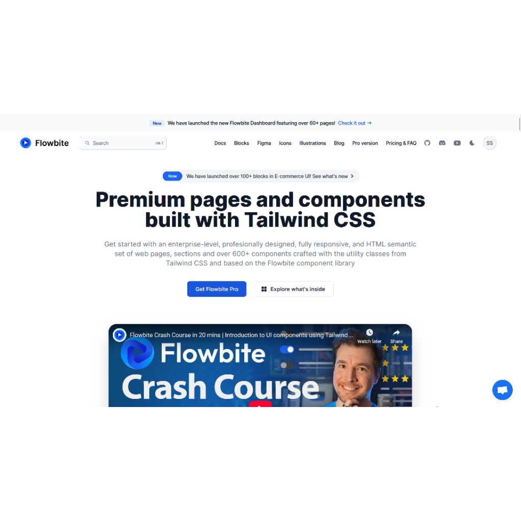 Jual FLOWBITE PRO (DEVELOPER EDITION) - ADMIN DASHBOARD (HTML) | Shopee Indonesia