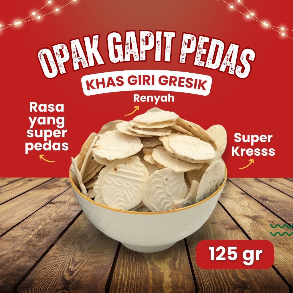 Jual Opak jepit pedas khas Giri, Gresik | Opak gurih | Opak pedas ...