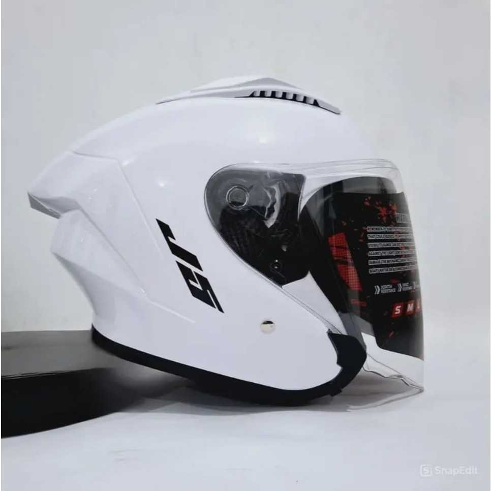 Jual Helm Half Face MLA st15 CERBERUS PUTIH KACA VISOR BENING Helm ...