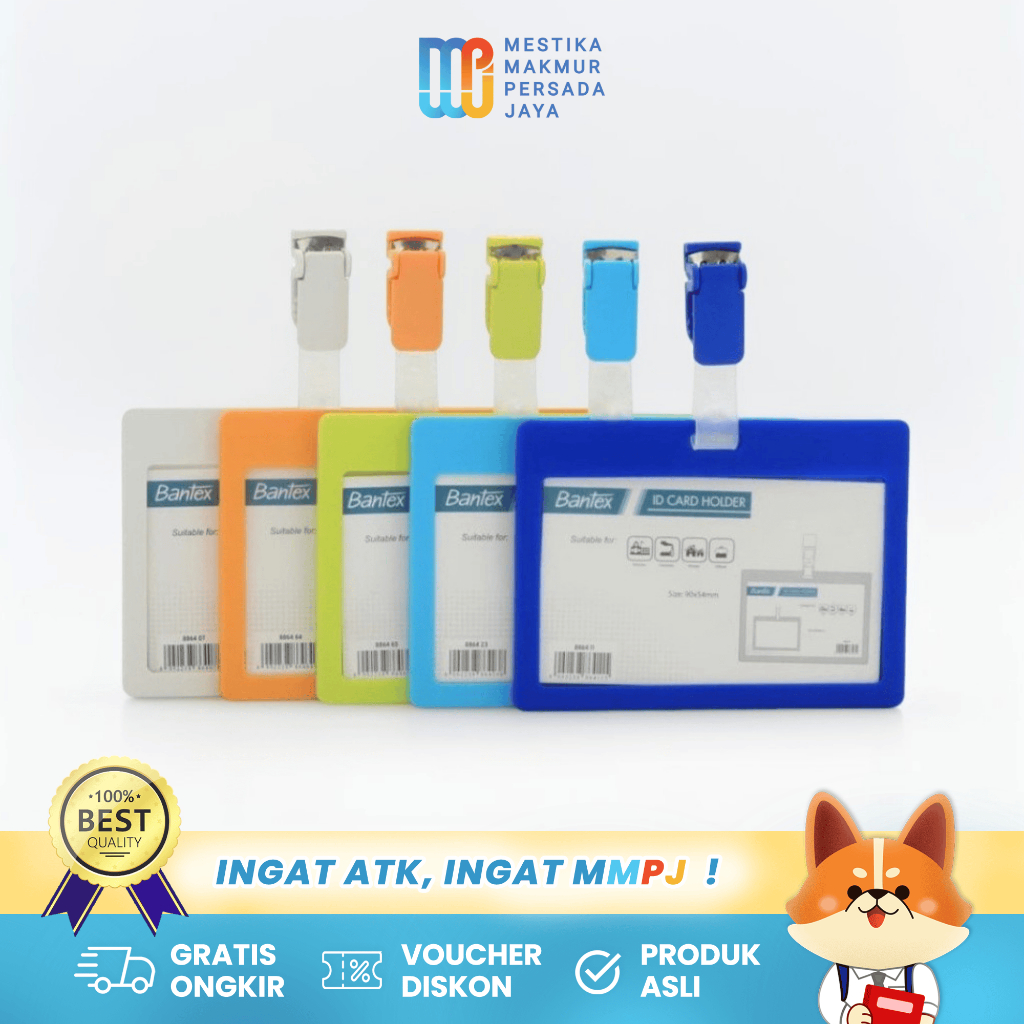 Jual Bantex ID Card dengan Klip / Name Tag Tempat Kartu Nama 90x54mm ...