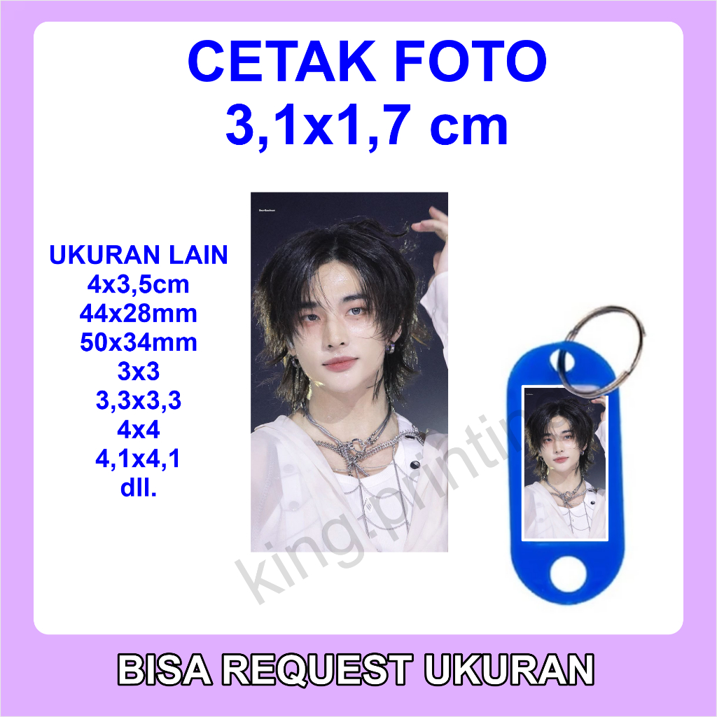 Jual CETAK FOTO UNTUK GANCI GANCI GANTUNGAN KUNCI INSERT PAPER | Shopee ...