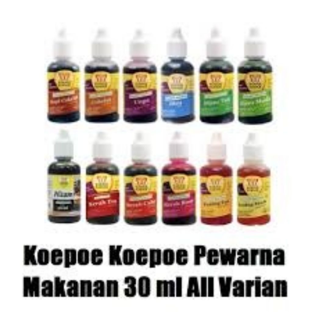 Jual Pewarna Makanan Koepoe Koepoe All Varian 30ml | Shopee Indonesia