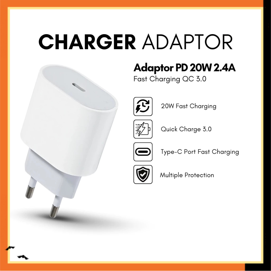Jual 【Ready Stock】Charger Adaptor PD 20W 2.4A Kepala Charger Fast ...