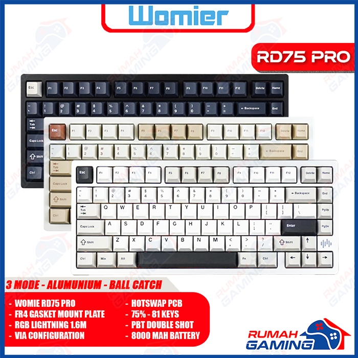 Jual WOMIER RD75 PRO - 3 Mode - Quick Release - Via - Gasket - South ...