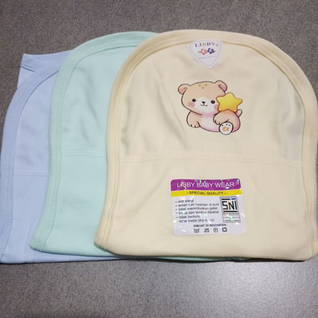 Jual (3pcs, 6pcs, 12pcs) LIBBY Baby Popok Tali Putih Sablon dan Warna ...