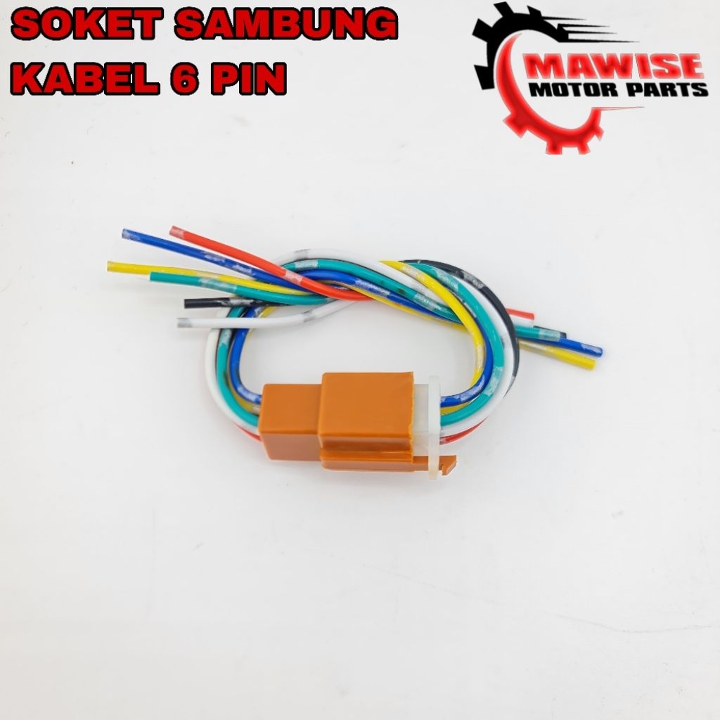 Jual SOKET SAMB KABEL BINTIK 6 PIN - SOKET SOCKET SAMBUNG KABEL 6 PIN ...