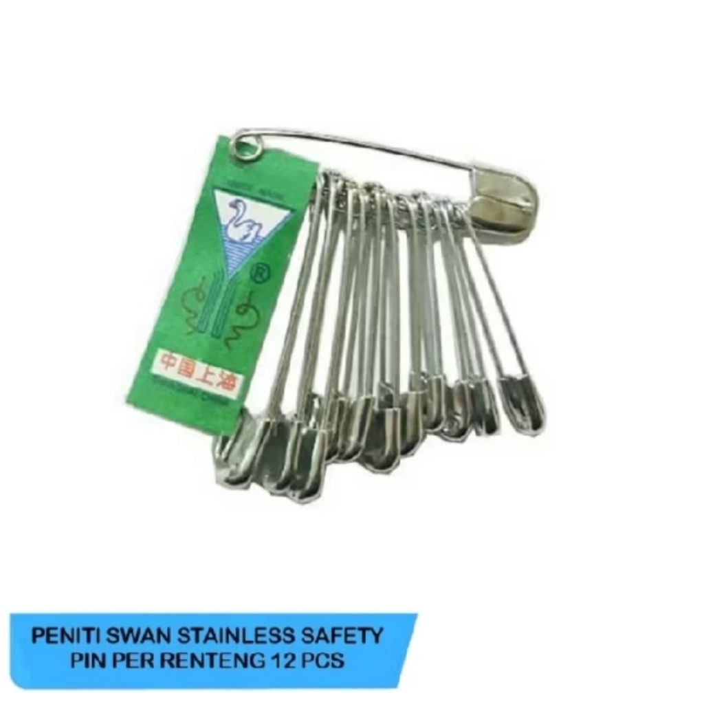 Jual Peniti original merk SWAN isi 12 pcs campur / Safety pin stainless ...
