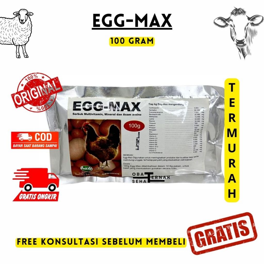 Jual EGG MAX 100 GRAM - Raid All - Serbuk Multivitamin, Mineral ...
