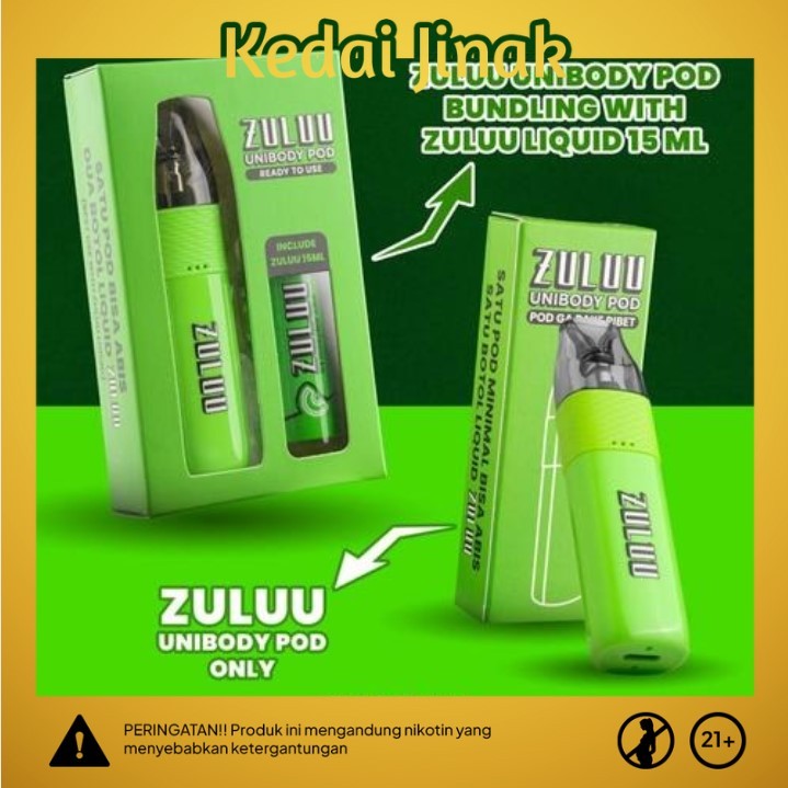 Jual ZULUU UNIBODY POD KIT 5000MAH DEVICE BUNDLING 15ML ORIGINAL DEVICE ...