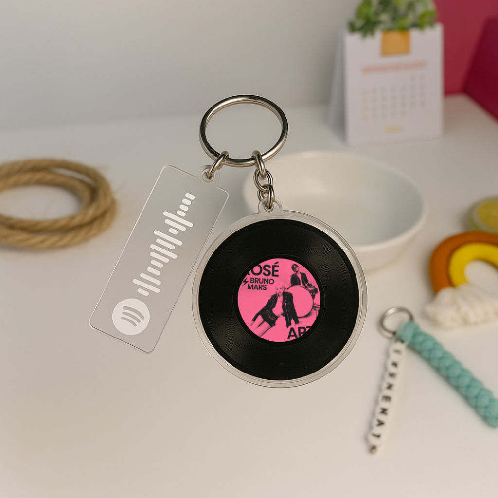 Jual CUSTOM - Acrylic Vinyl Record Keychain With NFC - Gantungan Kunci ...