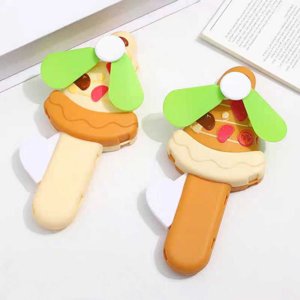 Jual Kipas Angin Tangan Manual Bentuk Pizza | Shopee Indonesia