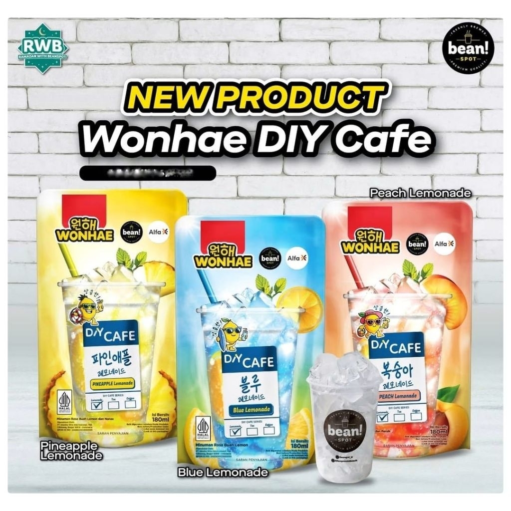 Jual Wonhae DIY Cafe Minuman Instan Rasa Blue Lemonade / Pineapple ...