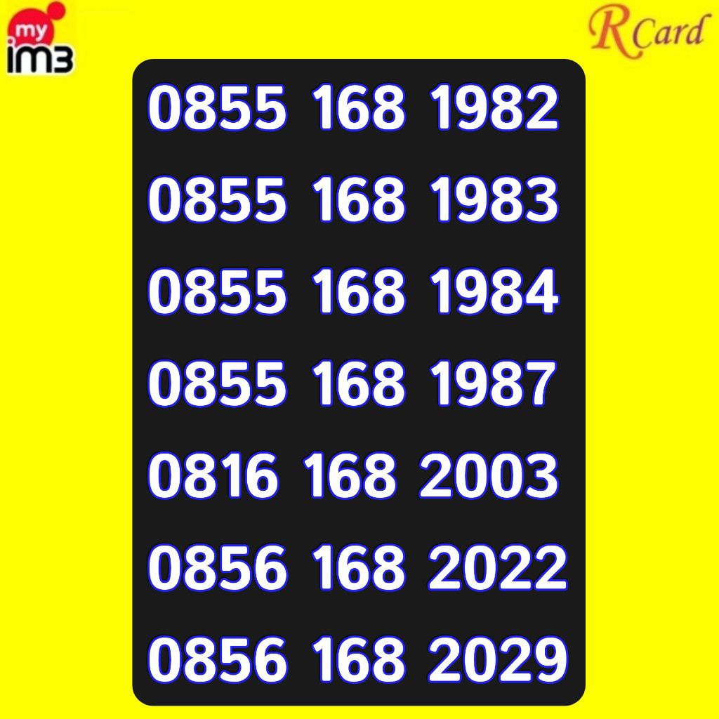 Jual Perdana Nomor Cantik Indosat Im3 11 Digit Tahun Ilufa 168 16 ...