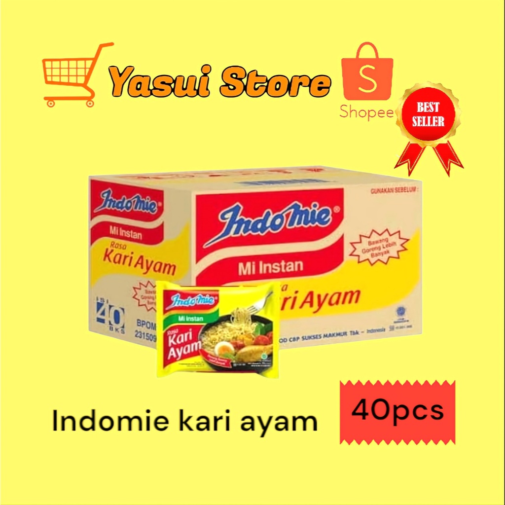 Jual Indomie Kari Ayam 1 Dus Isi 40 Pcs | Shopee Indonesia