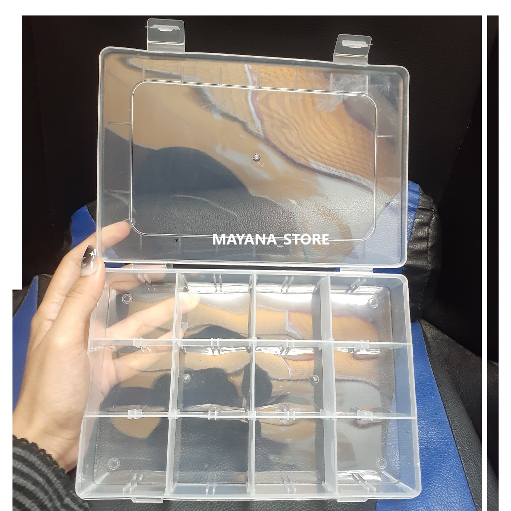 Jual L- BOX Storage Sekat Aksesoris - Transparant Organizer 12 Kotak ...