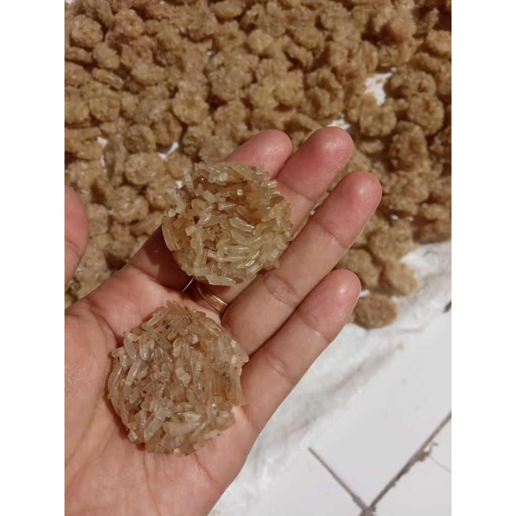 Jual rengginang mini terasi mentah 1kg(125pcs).wajib tambah packing ...