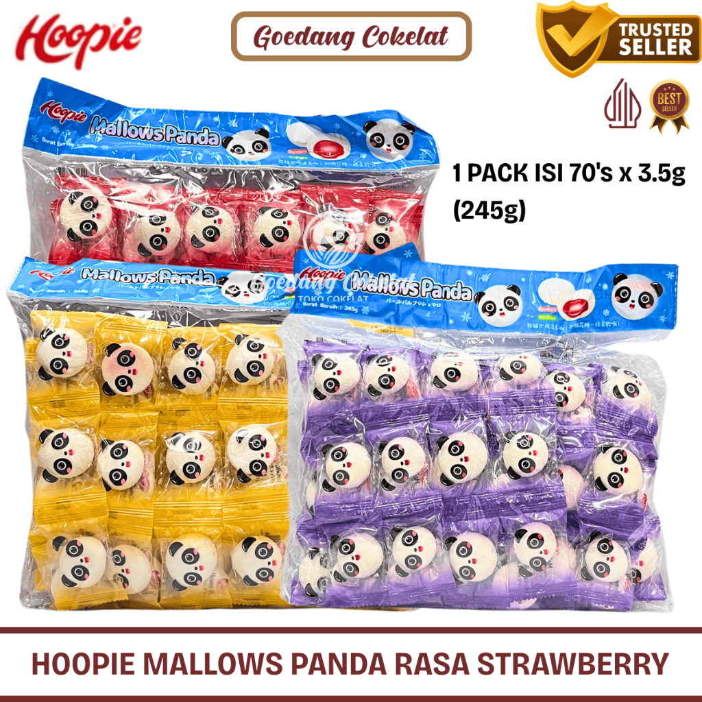 Jual READY STOCK Hoopie Marshmallow Panda Filling Selai Strawberry 1 ...