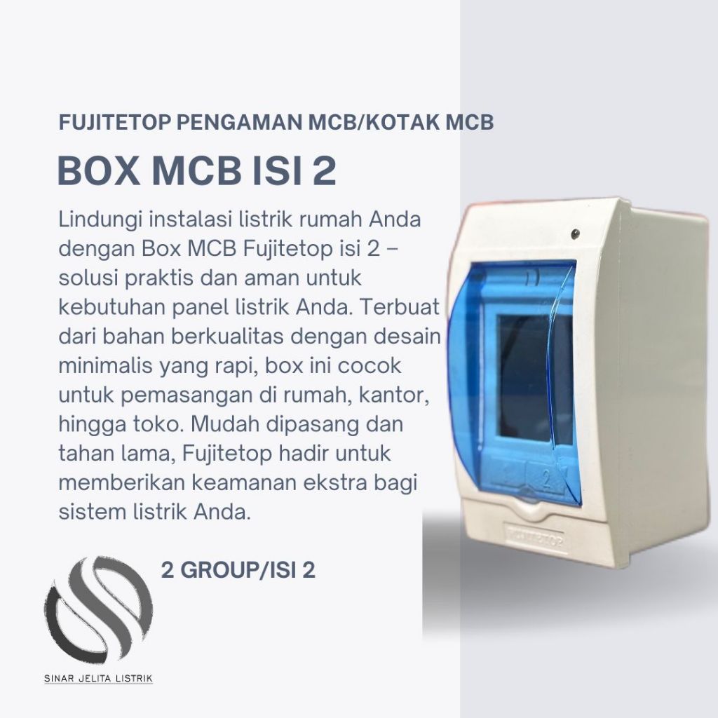 Jual Box MCB Isi 2 FUJITETOP Inbow/Outbow 2In1 | Box MCB 2 Group/Way ...
