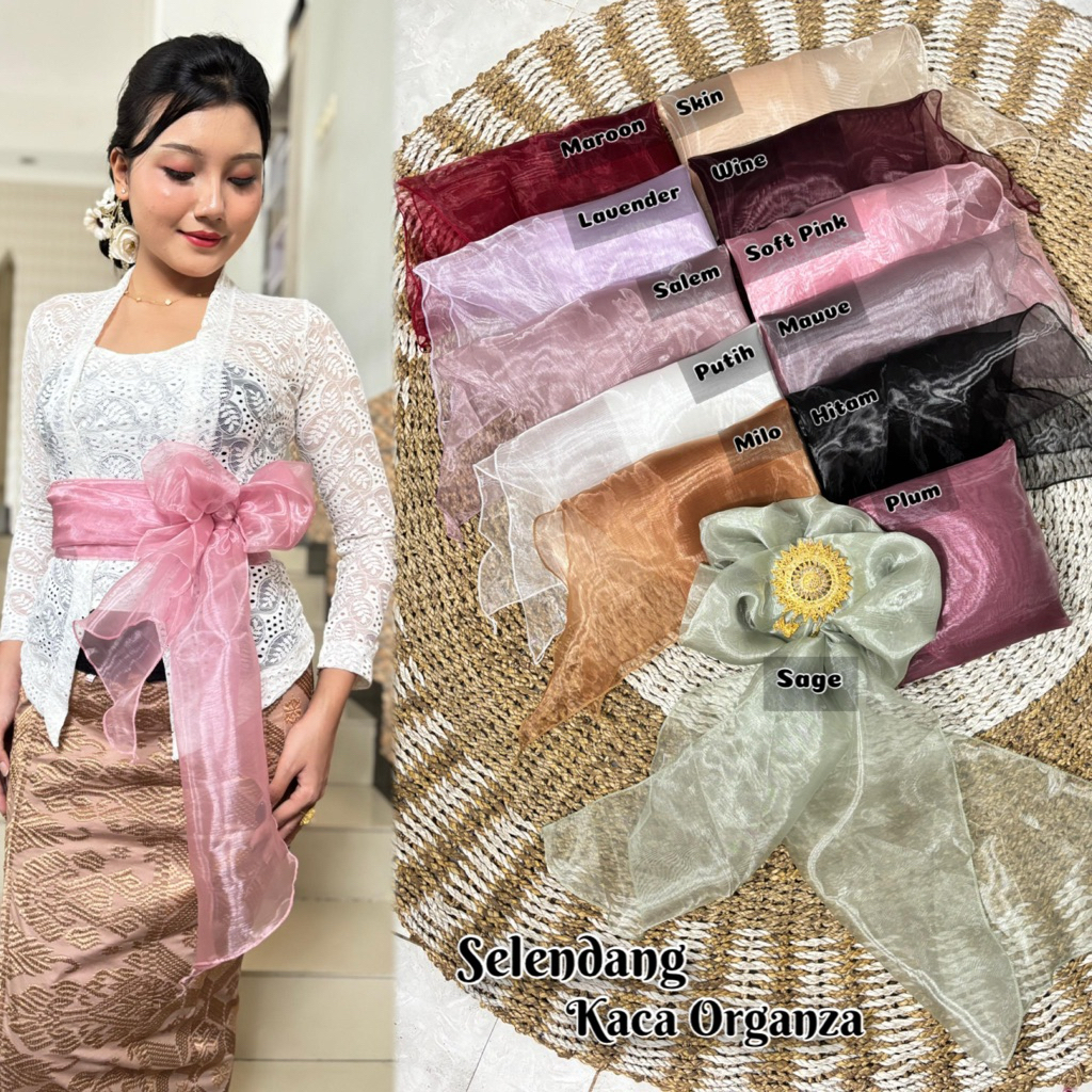 Jual Selendang Bali | Selendang Kristal Kaca Premium | Shopee Indonesia