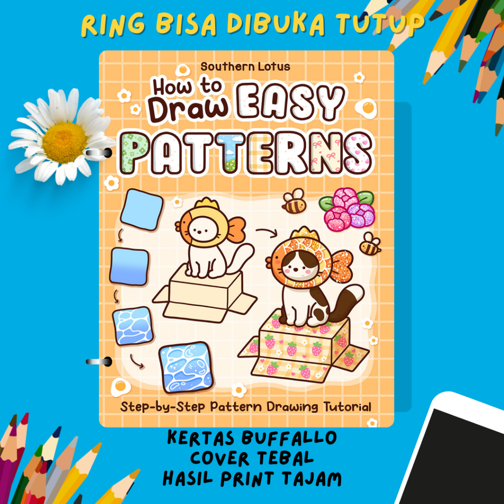 Jual UNOFFICIAL!! Buku Mewarnai - How to Draw Easy Patterns Coloring ...