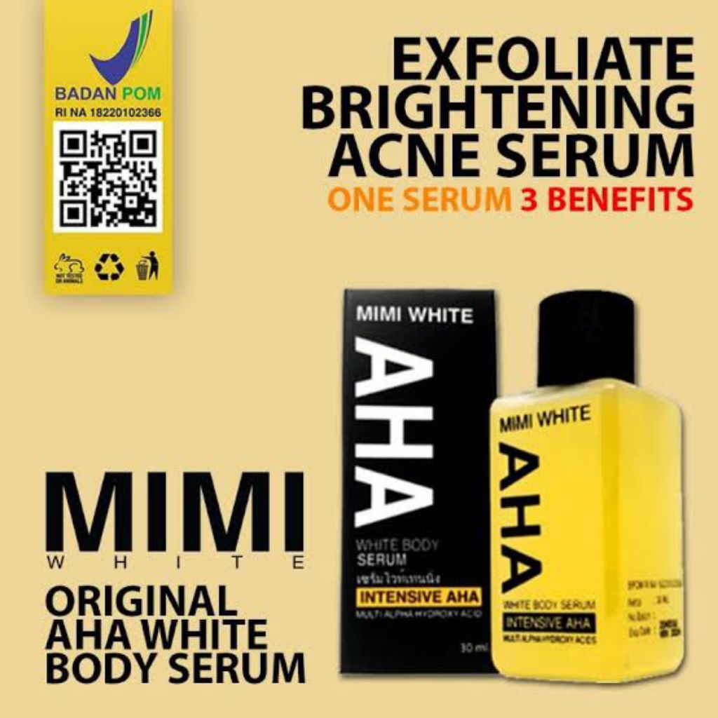 Jual MIMI WHITE aha body serum 30ml | Shopee Indonesia