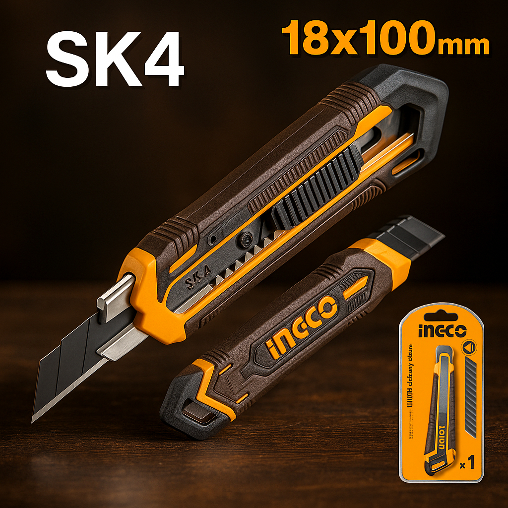 Jual Pisau Cutter Besar 18 mm SK4 Blade Cuter INGCO HKNS11815 Potong ...