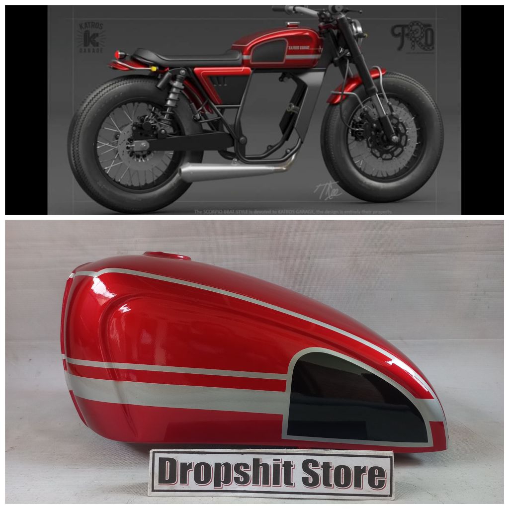 Jual Tangki Custom Cat Tangki Custom japstyle Caferacer Bobber ...