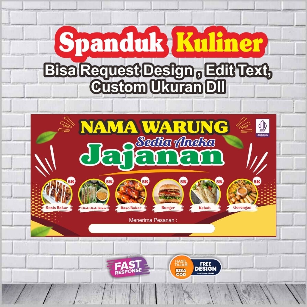 Jual Spanduk / Baner Sosis bakar / Seafood bakar / Mie ayam bisa custom ...