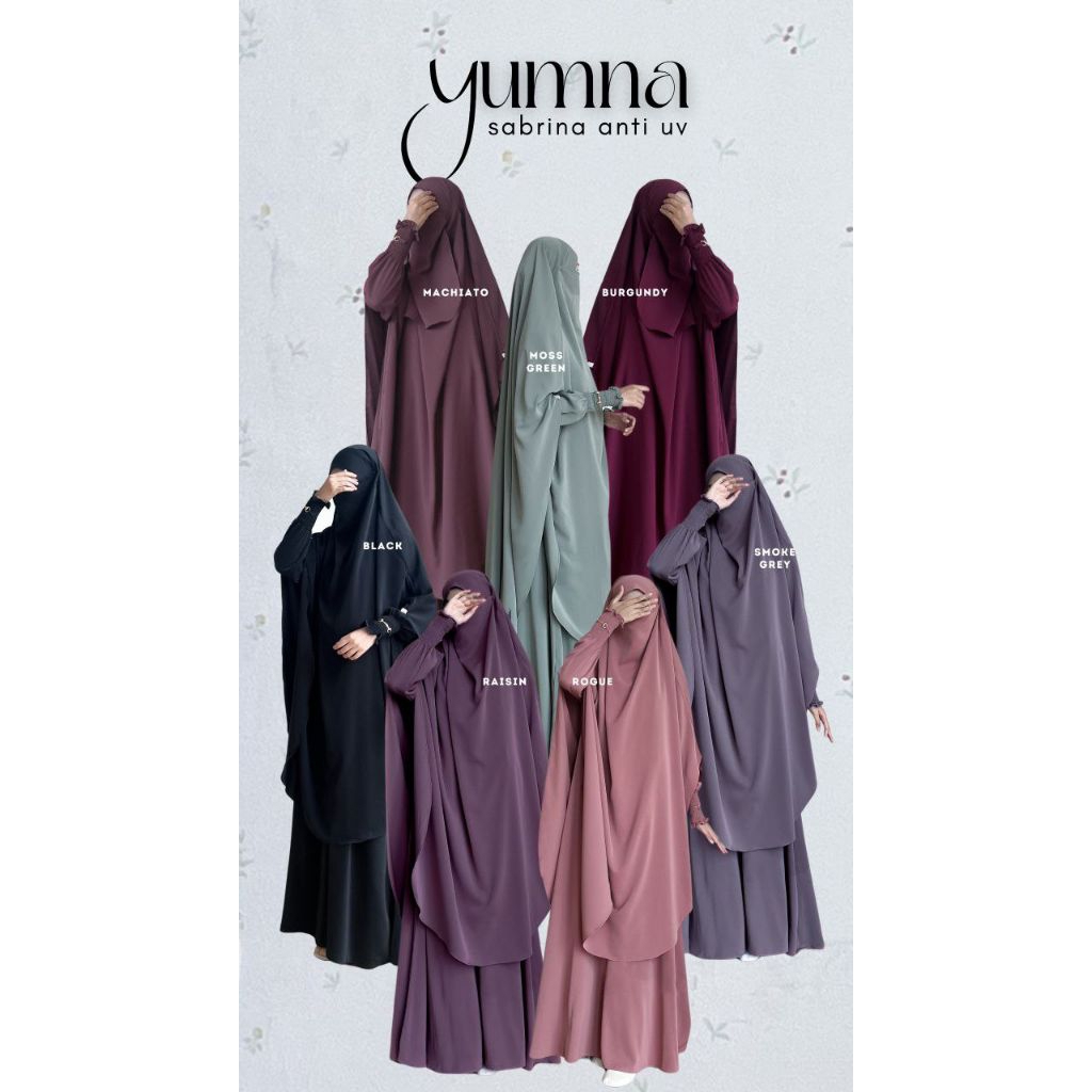 Jual YUMNA Gamis Set French Khimar Jumbo | Gamis Syari | Gamis Terbaru | Shopee Indonesia