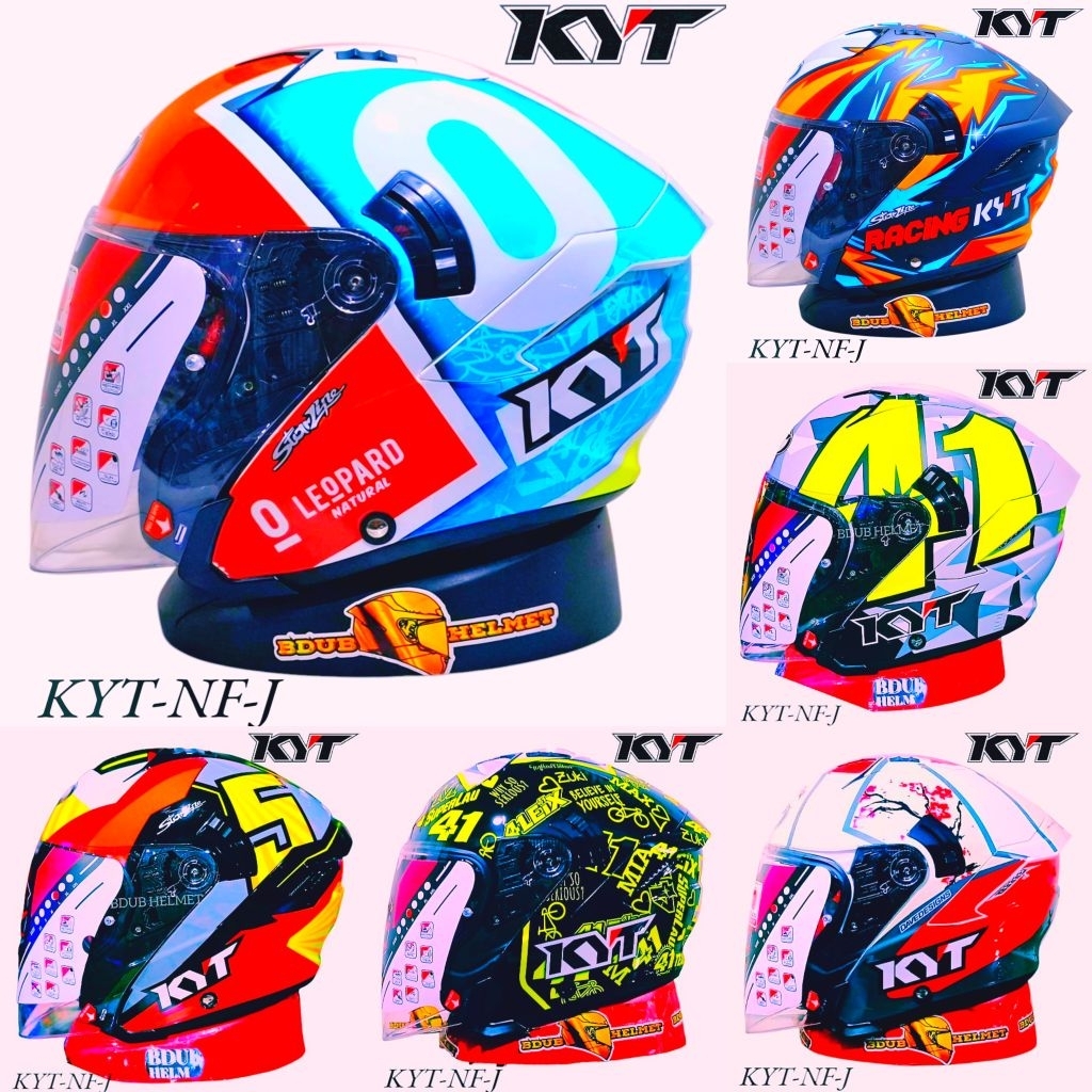 Jual HELM KYT NFJ XAVIR SAKURA 100% ORIGINAL KYT SNI-DOT | Shopee Indonesia