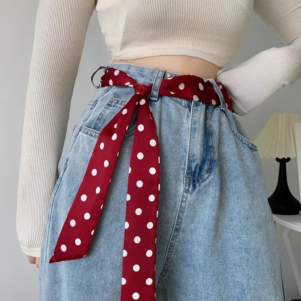 Jual PolkaCharm Belt – Sabuk Kain Multifungsi 150cm | Shopee Indonesia