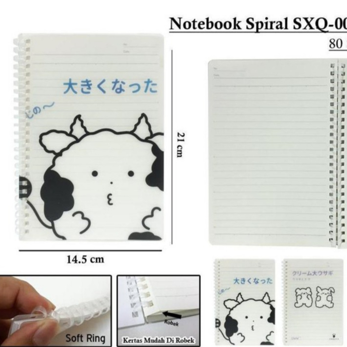 Jual Wengu Notebook Sprial Soft Ring - Buku Spiral 80 LEMBAR Ukuran A5 ...