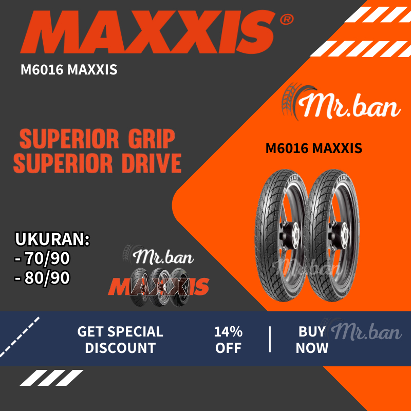 Jual BAN LUAR MOTOR BEBEK M6016 MAXXIS UKURAN 70/90 80/90 RING 17 ...