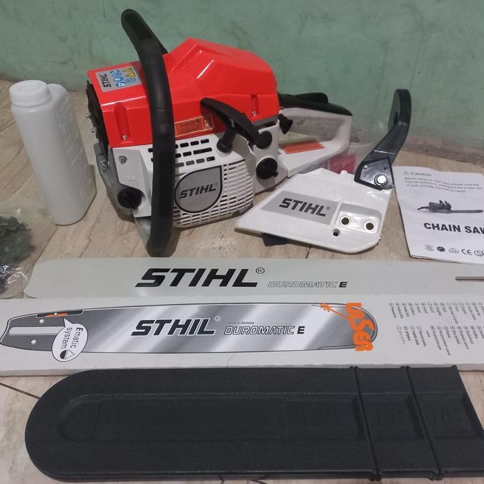 Jual PROMO edon Chainsaw Stihl 382 KOMPLIT FullSet Siap pakai DENGAN BAR DAN RANTAI senso 22 ...