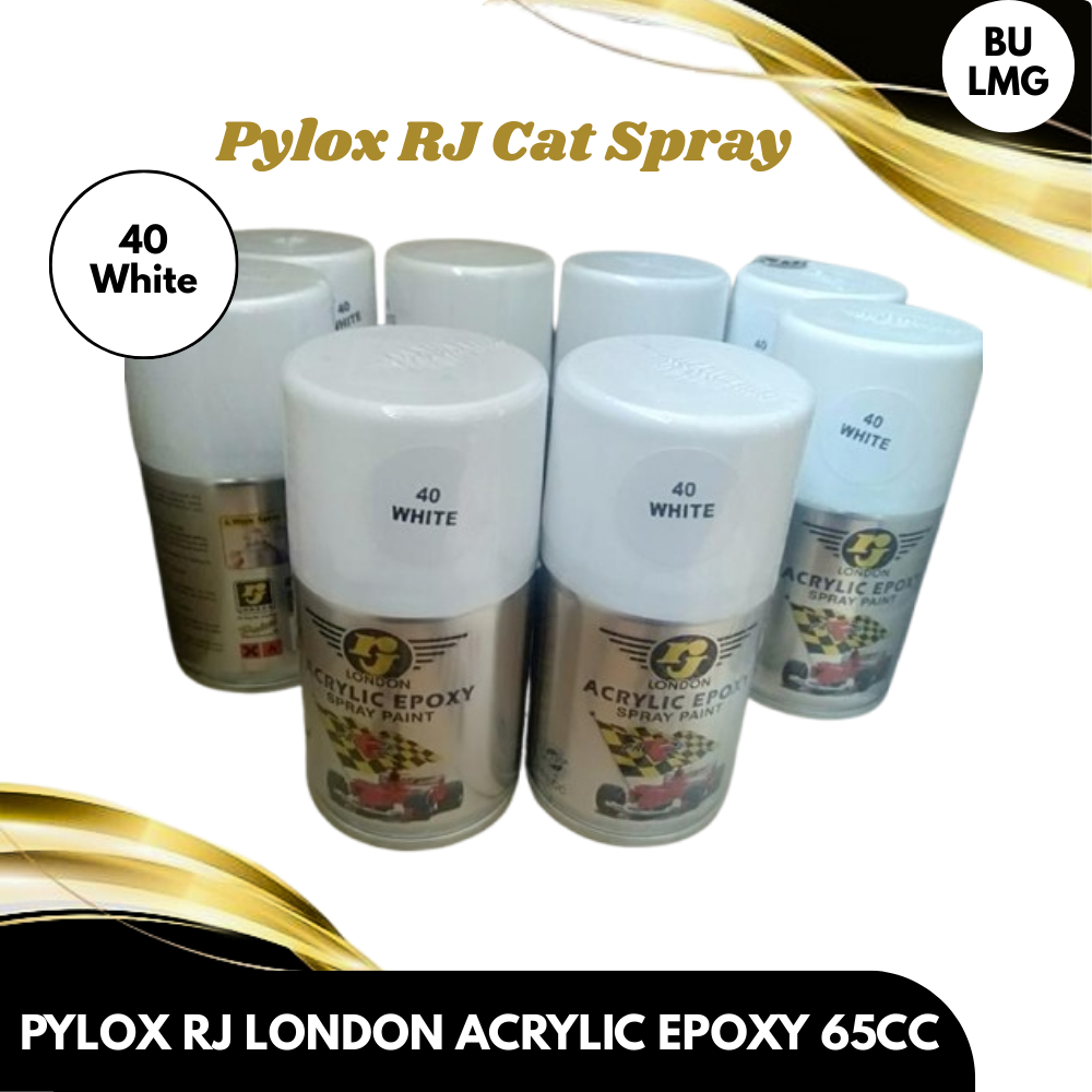 Jual Pylox RJ London Acrylic Epoxy 65CC | Cat Spray (White) | Shopee ...