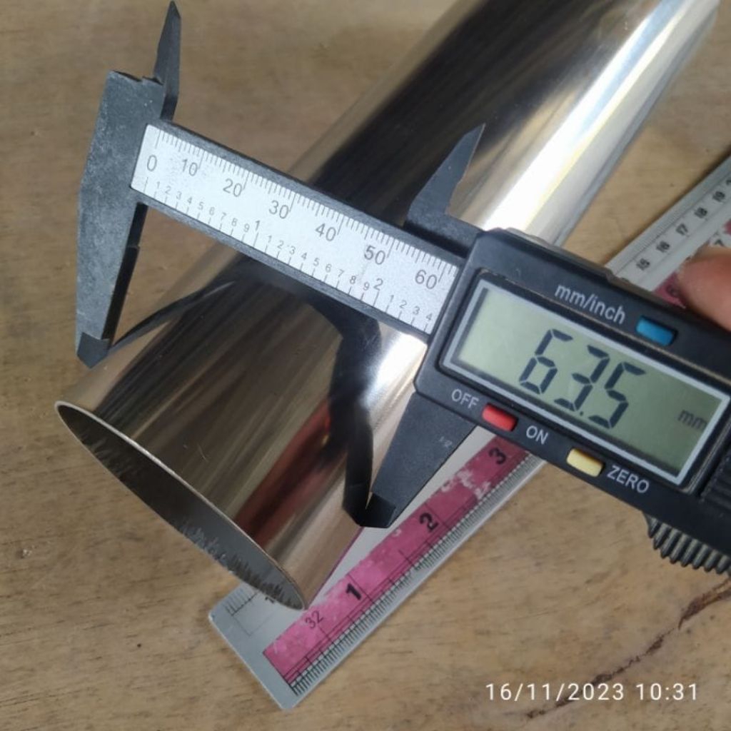 Jual Pipa Bulat Stainless OD 63,5 mm Tebal 1 mm Panjang 1 meter | Shopee Indonesia