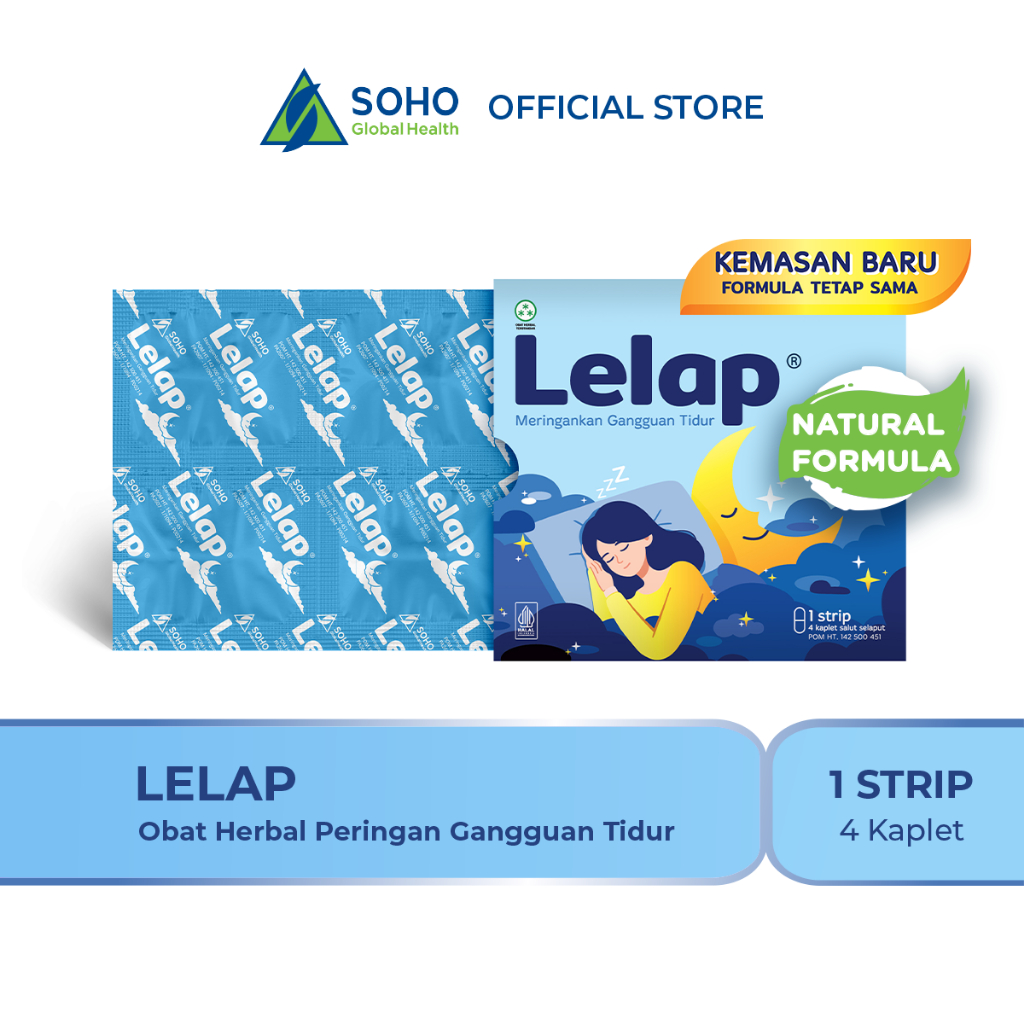 Jual Lelap Obat Peringan Gangguan Tidur 1 Strip @4 Tablet - Not Melatonin | Shopee Indonesia