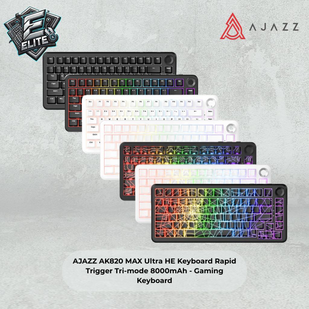 Jual AJAZZ AK820 MAX Ultra HE Keyboard Rapid Trigger Tri-mode 8000mAh - Gaming Keyboard | Shopee ...