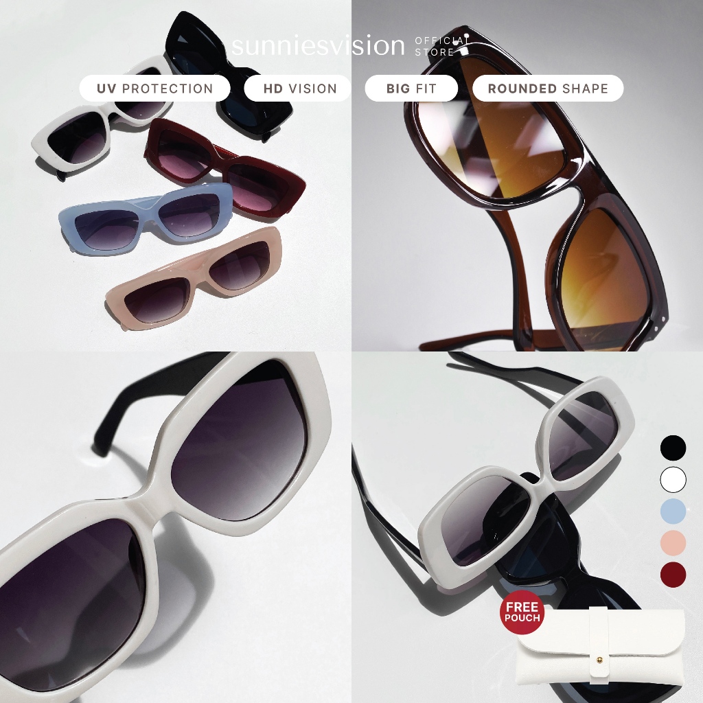 Jual [FREE POUCH] Paoline Sunnies Vision - Kacamata Hitam Bulat Unisex ...