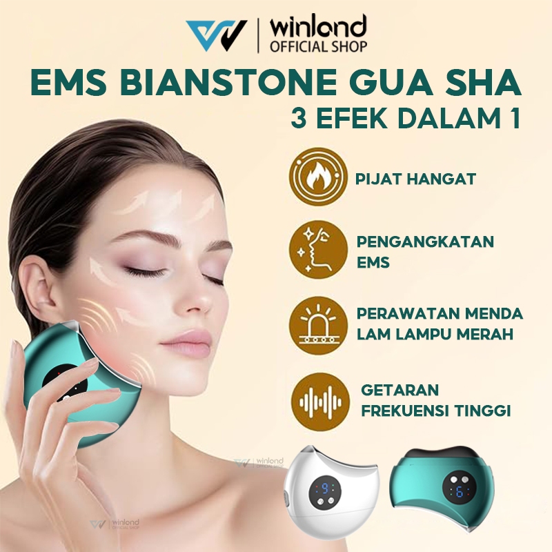 Jual Winland Face Gua Sha Electric Wajah Kurus Beauty Machine Face Rejuvenation 9 Level Getaran ...