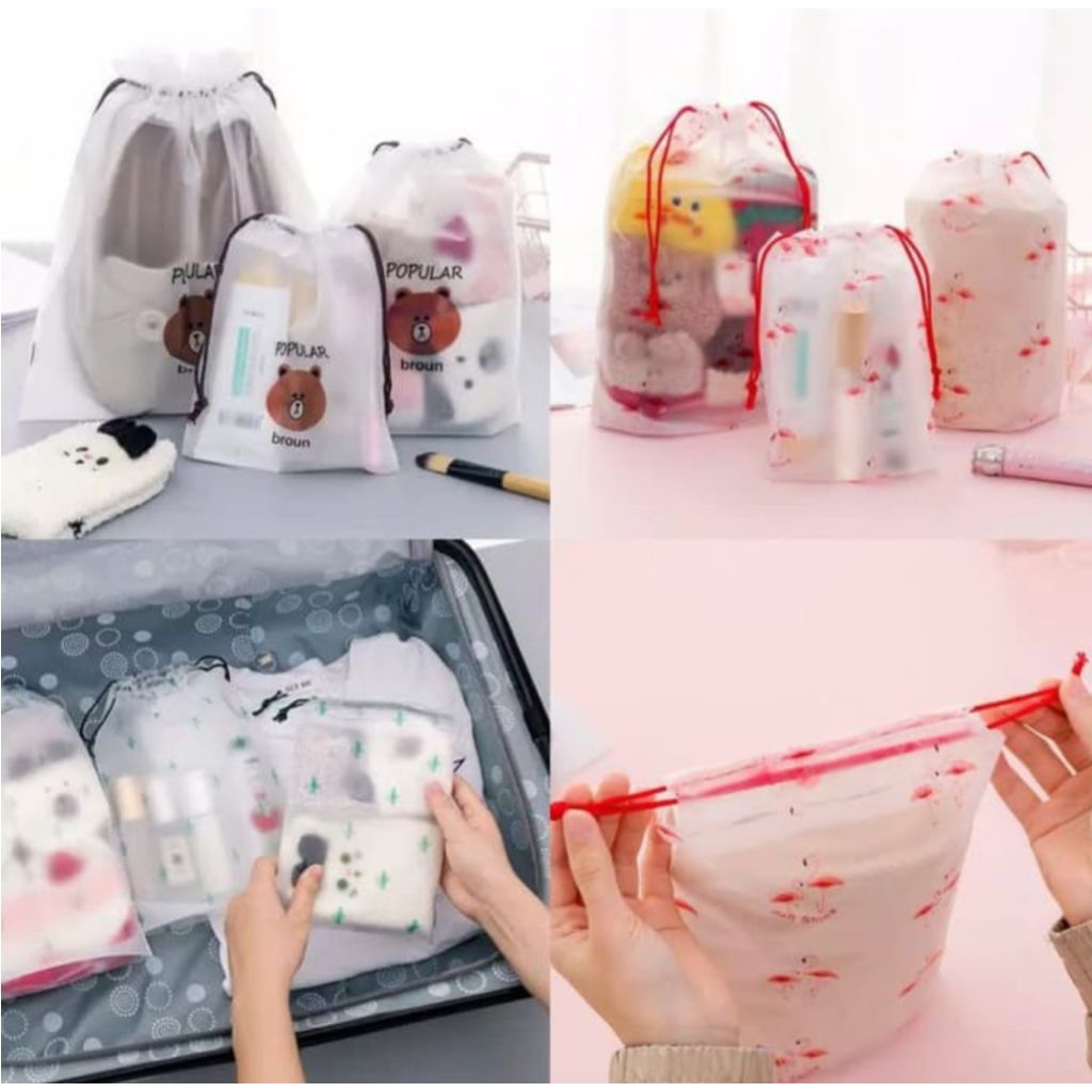 Jual V (V13) POUCH KOSMETIK ZIPPER UKURAN BESAR/STORAGE/POUCH ...