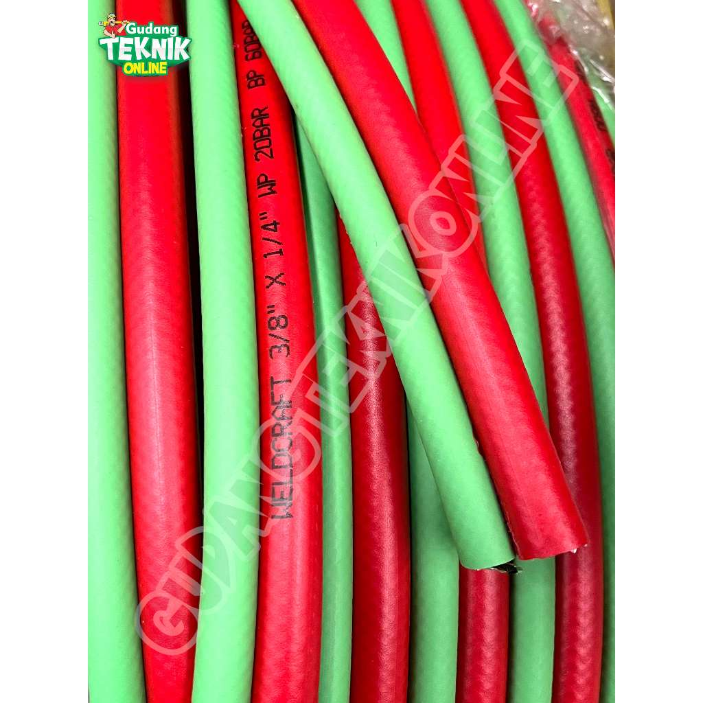 Jual WELDCRAFT 1 ROLL 100M Selang Las DOUBLE Blender Las WELDCRAFT ...