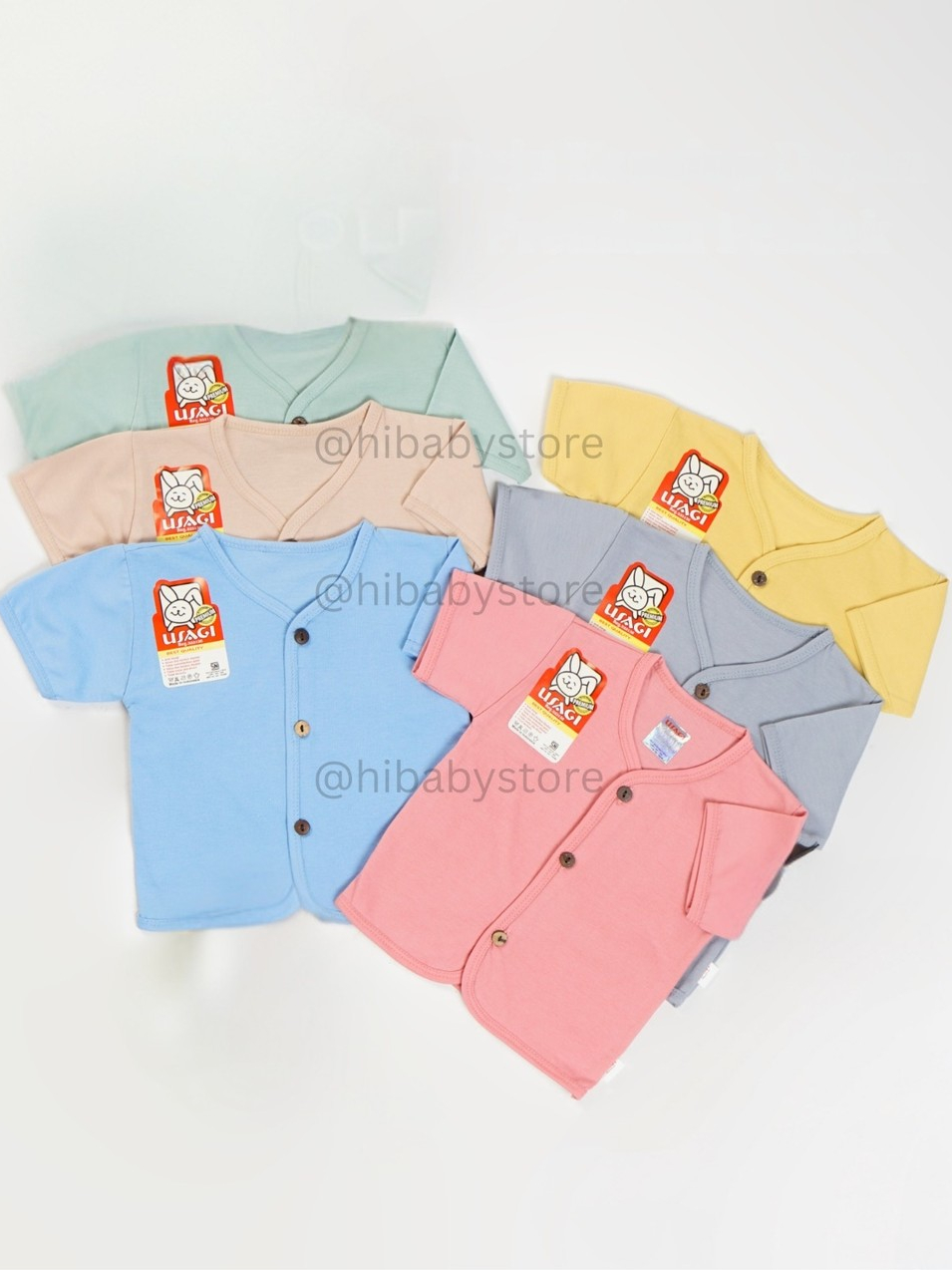 Jual (6 Pcs) Baju Kancing Baby USAGI Katun Tebal | Shopee Indonesia